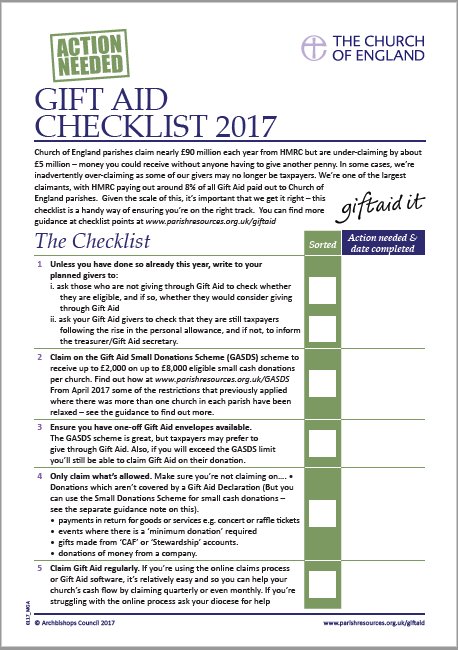 Gift Aid - Parish ResourcesParish Resources